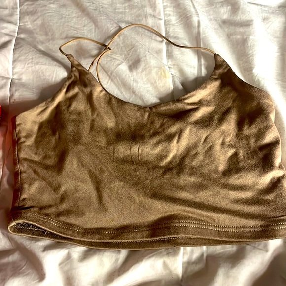 Tops | Very Short Cropped Tank Top Cami Browntan | Poshmark